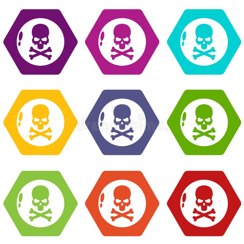 100 Danger Icons Set, Simple Style Stock Vector - Illustration of ...