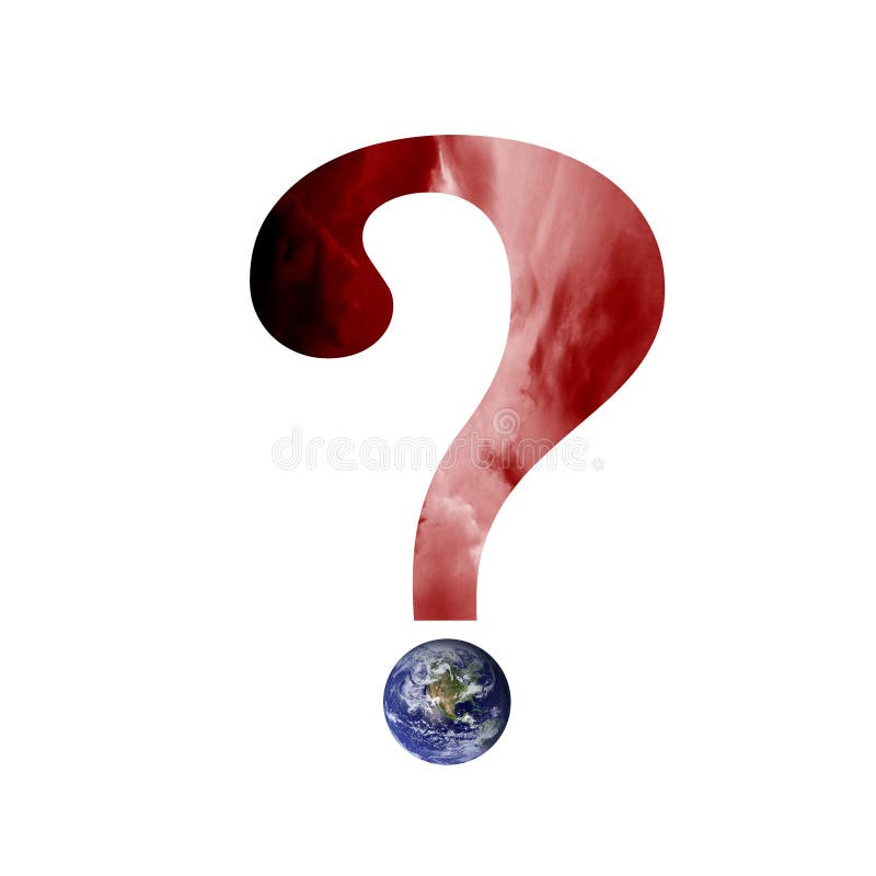 Climate Change Danger Question Mark Stock Photo - Image of edge ...