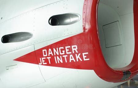 Danger Jet Intake. stock photo. Image of hazardous, inlet - 4715906