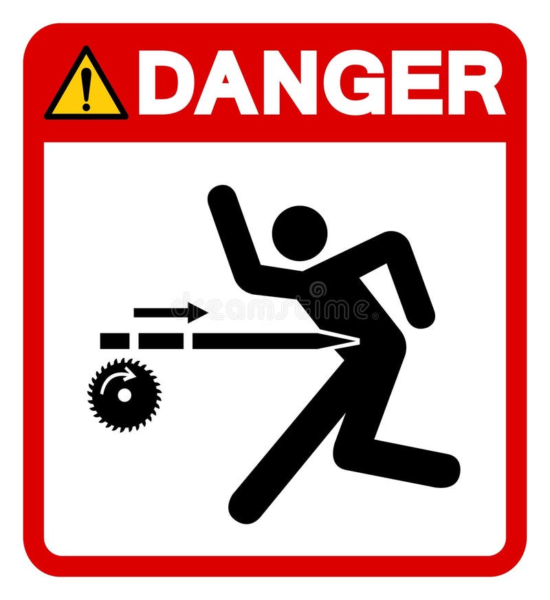 Danger Kickback Hazard Symbol Sign, Vector Illustration, Isolate on ...