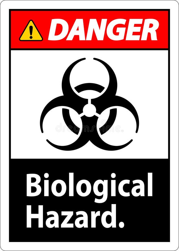 Danger Label Biological Hazard on White Background Stock Vector ...