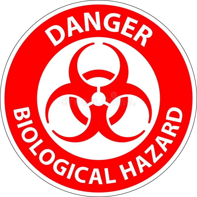 Biological Hazard Black Icon on White Background Stock Vector ...