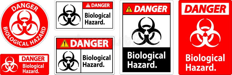 Danger Label Biological Hazard on White Background Stock Vector ...