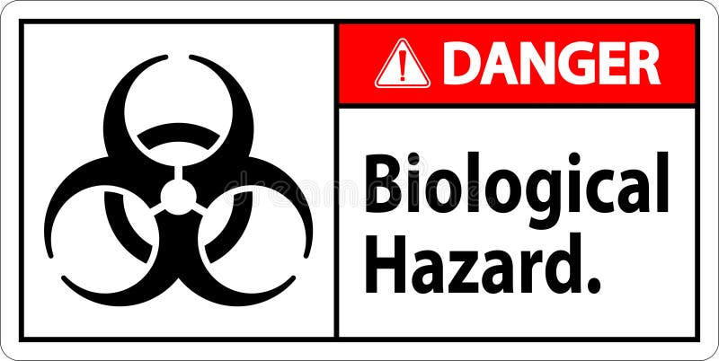 Danger Label Biological Hazard on White Background Stock Vector ...