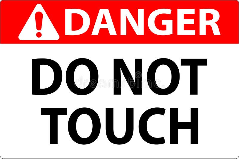 Danger Do Not Touch Cable Symbol Sign, Vector Illustration, Isolate on ...