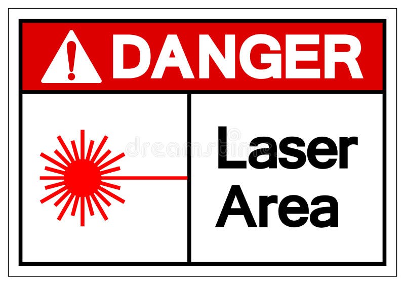 Danger Laser Area Symbol Sign, Vector Illustration, Isolate on White ...
