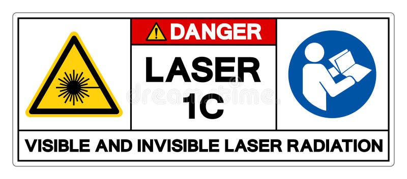 Danger Laser 1C Visible and Invisible Laser Radiation Symbol Sign ...