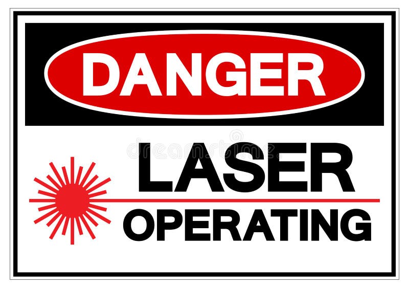 Danger Laser Operating Symbol Sign, Vector Illustration, Isolate on ...