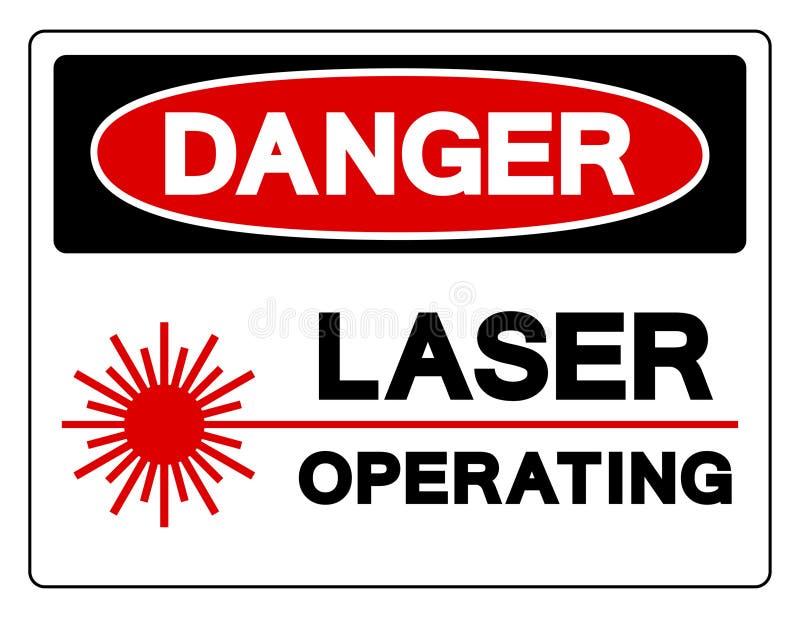 Danger Laser Operating Symbol Sign,Vector Illustration, Isolate on ...