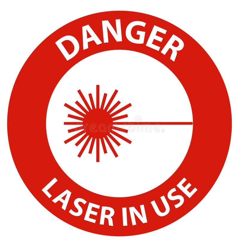Danger Laser in Use Symbol Sign on White Background Stock Vector ...