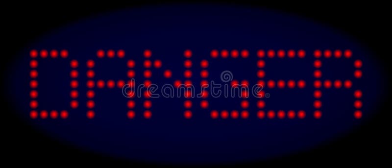 DANGER Led Style Text with Glowing Dots Stock Vector - Illustration of ...
