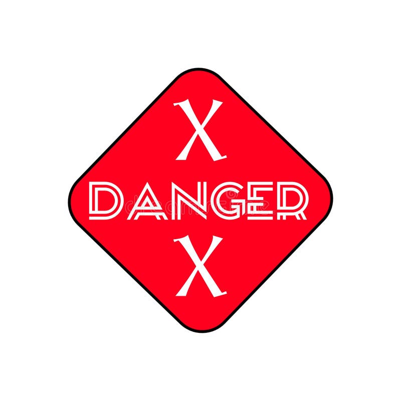 Danger Logo Simple Logo Design with White Background Stock Illustration ...