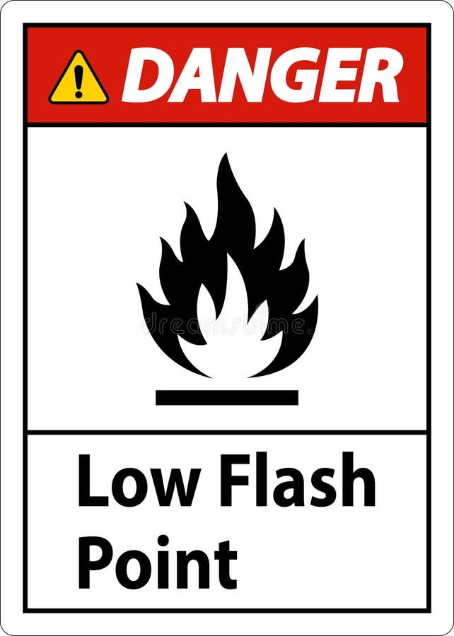 Danger Low Flash Sign on White Background Stock Vector - Illustration ...