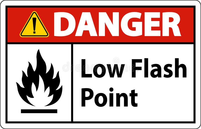 Danger Low Flash Sign on White Background Stock Vector - Illustration ...