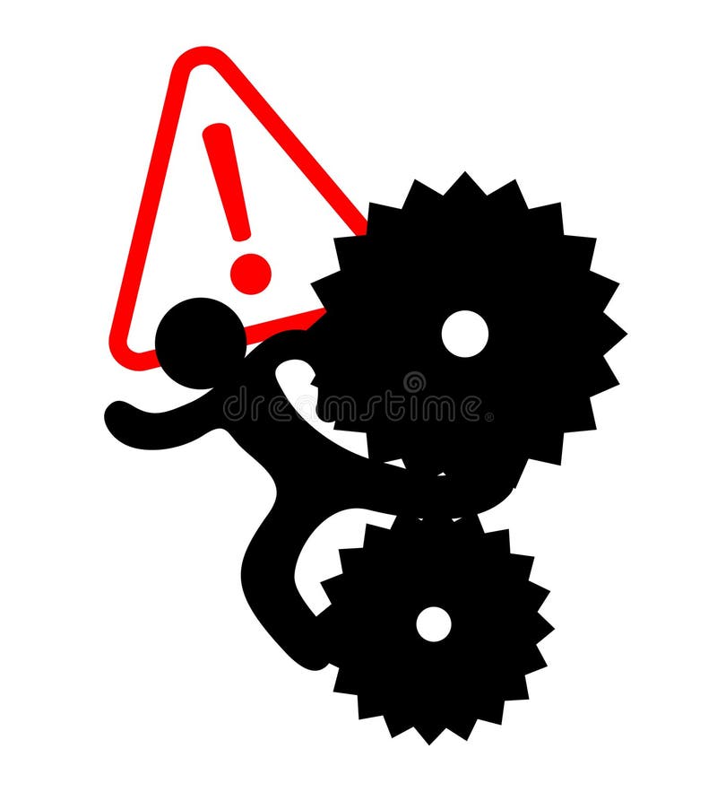 Danger machine sign stock vector. Illustration of sharpener - 24814050