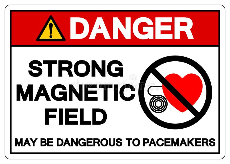 Danger Magnetic Field Symbol Sign, Vector Illustration, Isolate on ...