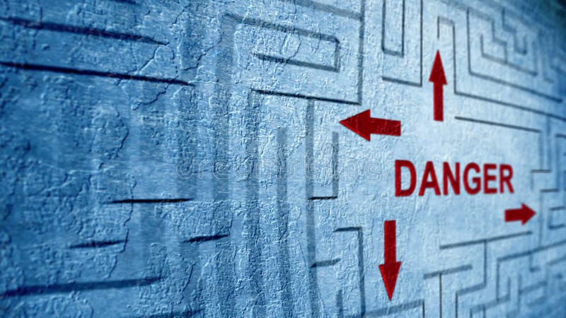 Safety maze concept stock footage. Video of sign, secure - 185670742