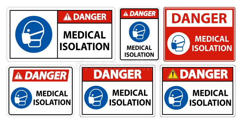 Danger Medical Isolation Sign Isolate on White Background,Vector ...