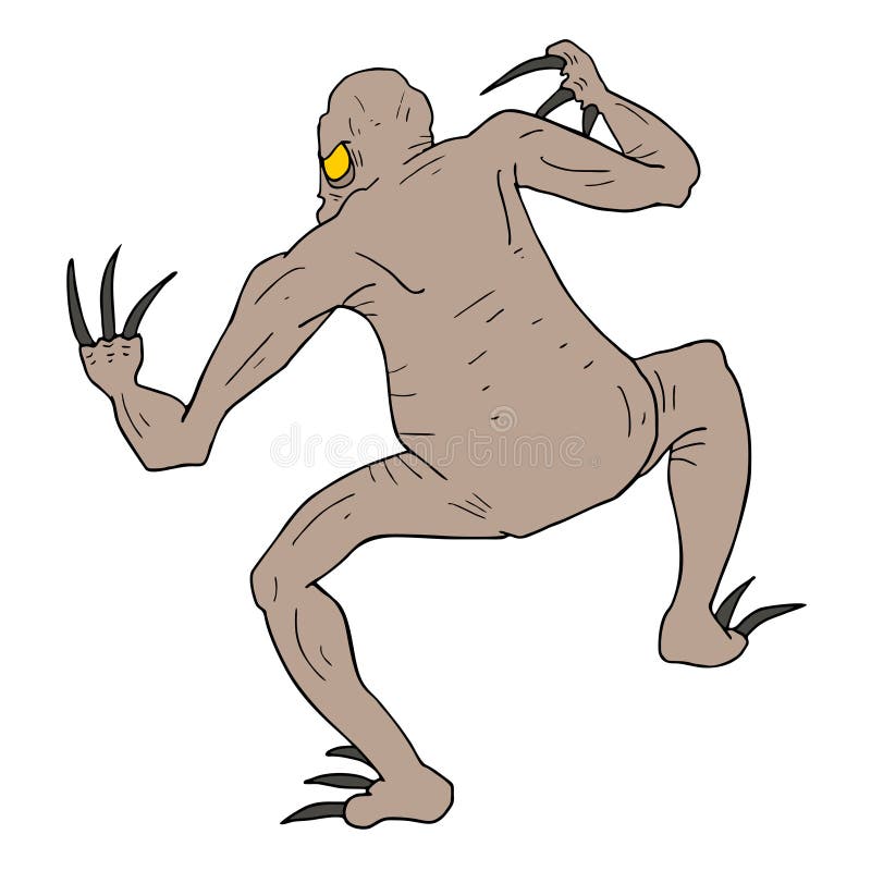 Danger monster draw stock vector. Illustration of monster - 55357282