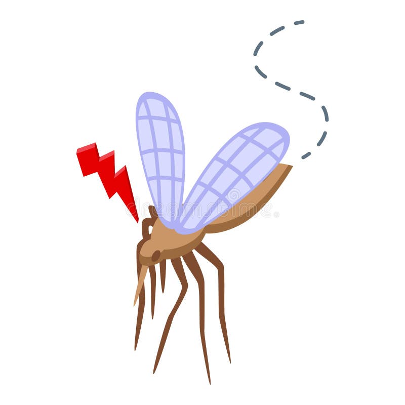 Danger Mosquito Icon Isometric Vector. Electric Person Stock Vector ...