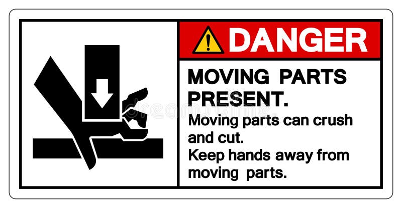 Danger Moving Part Present Symbol Sign, Vector Illustration, Isolate on ...