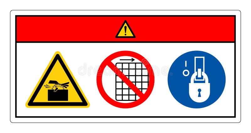 Danger Moving Saw Blade on Swing Machine Can Cut Do Not Remove Guard ...