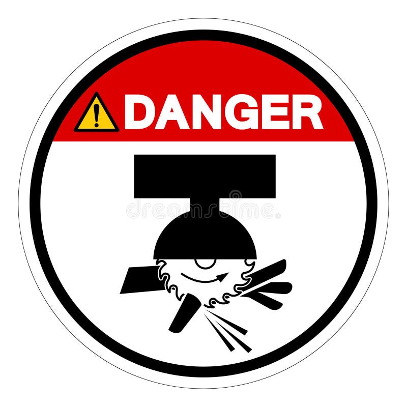 Danger Moving Saw Blade on Swing Machine Can Cut Symbol Sign, Vector ...