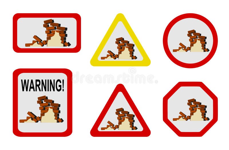 Danger nature - earthquake stock vector. Illustration of yellow - 20397866