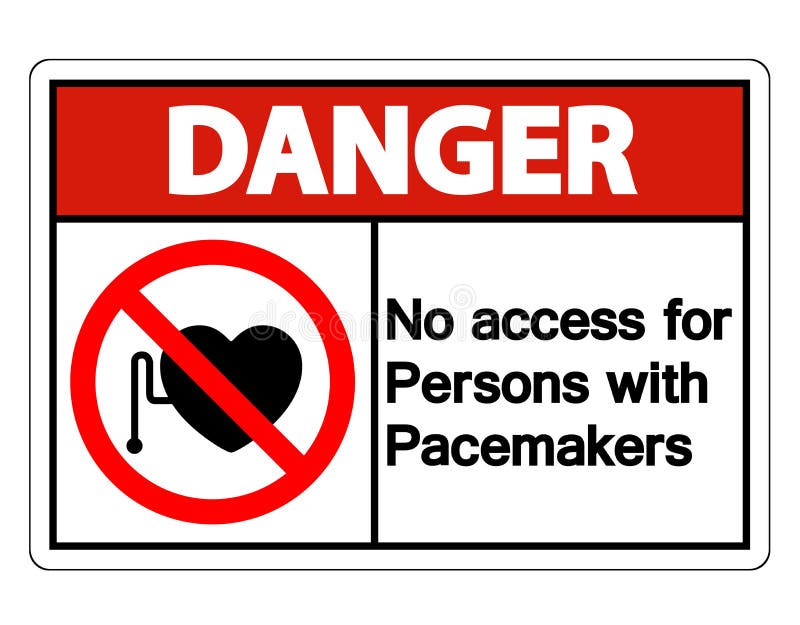 Danger No Access for Persons with Pacemaker Symbol Sign Isolate on ...