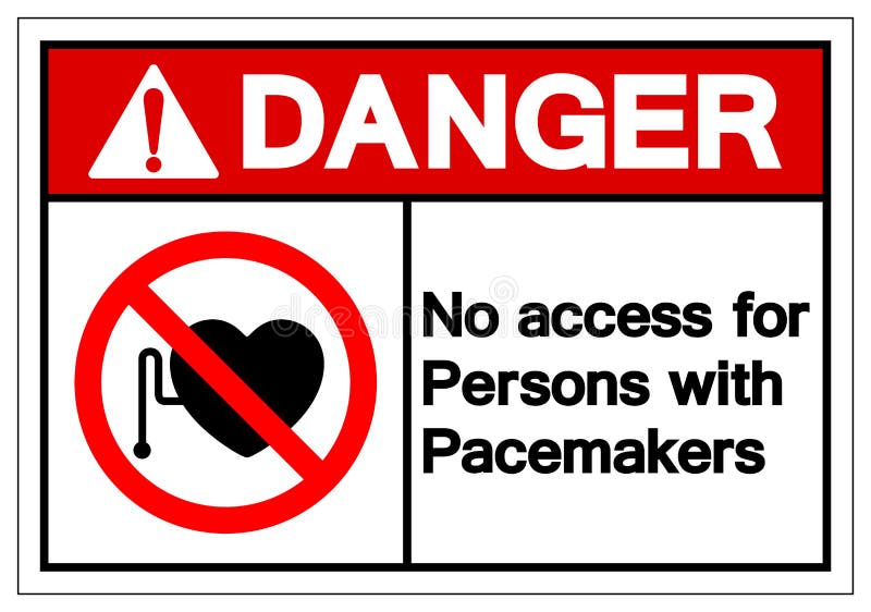 Danger No Access for Persons with Pacemaker Symbol Sign ,Vector ...