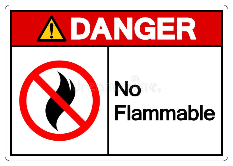 No Flammable Symbol Sign, Vector Illustration, Isolate on White ...