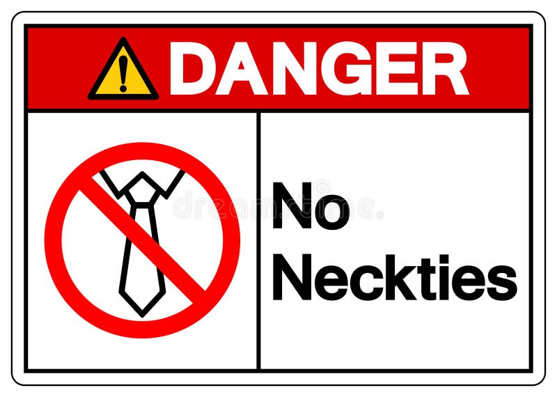 Danger No Neckties Symbol Sign, Vector Illustration, Isolate on White ...