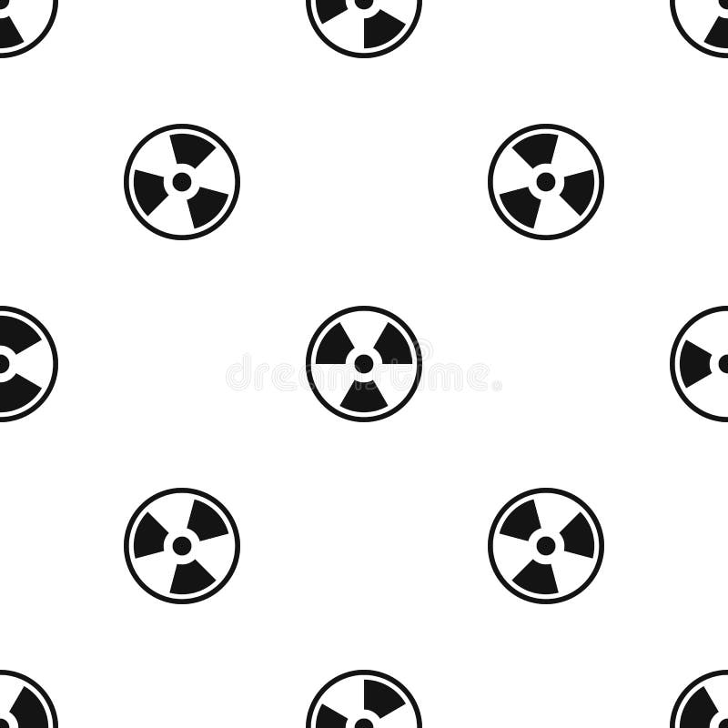 Danger Nuclear Pattern Seamless Black Stock Vector - Illustration of ...