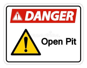 Danger Open Pit Symbol Sign Stock Illustrations – 472 Danger Open Pit ...