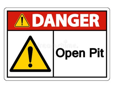 Danger Open Pit Symbol Sign Stock Illustrations – 468 Danger Open Pit ...