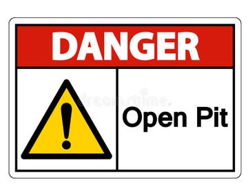 Danger Open Pit Symbol Sign Stock Illustrations – 472 Danger Open Pit ...