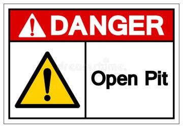 Danger Open Pit Symbol Sign Stock Illustrations – 472 Danger Open Pit ...