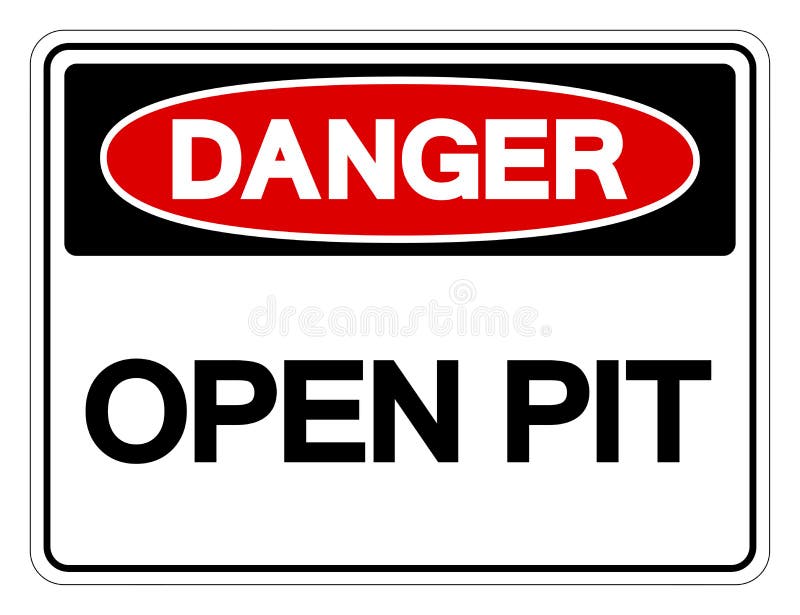 Danger Open Holes Symbol Sign, Vector Illustration, Isolate on White ...