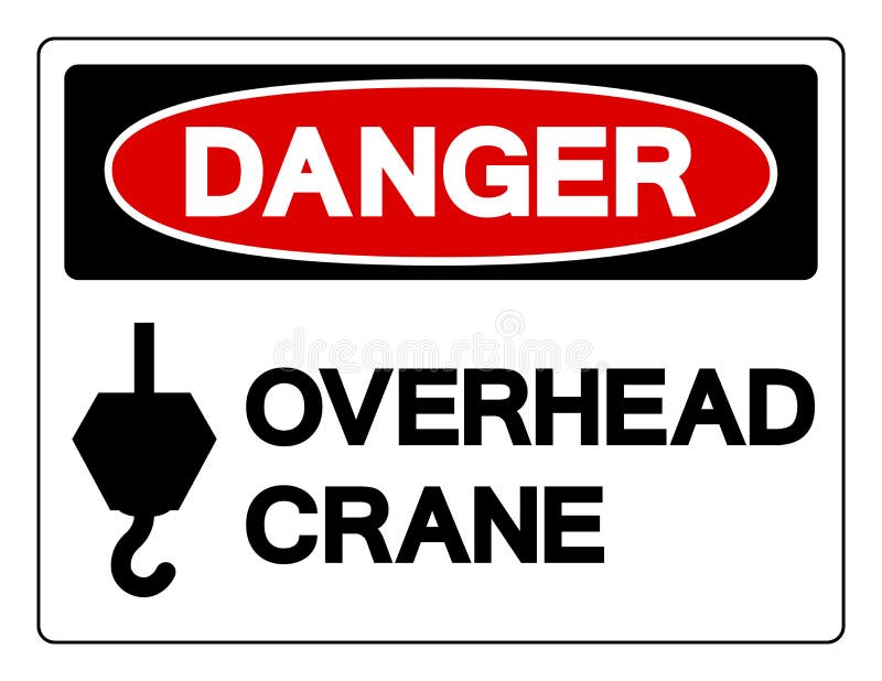 Danger Overhead Crane Symbol Sign, Vector Illustration, Isolate on ...