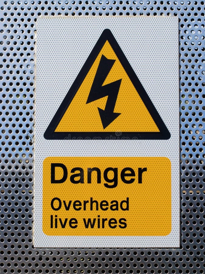 Danger Overhead Wires stock image. Image of safe, hydro - 14566473