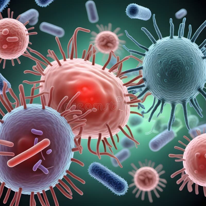 Danger Pathogens, AI-generatet Stock Illustration - Illustration of ...