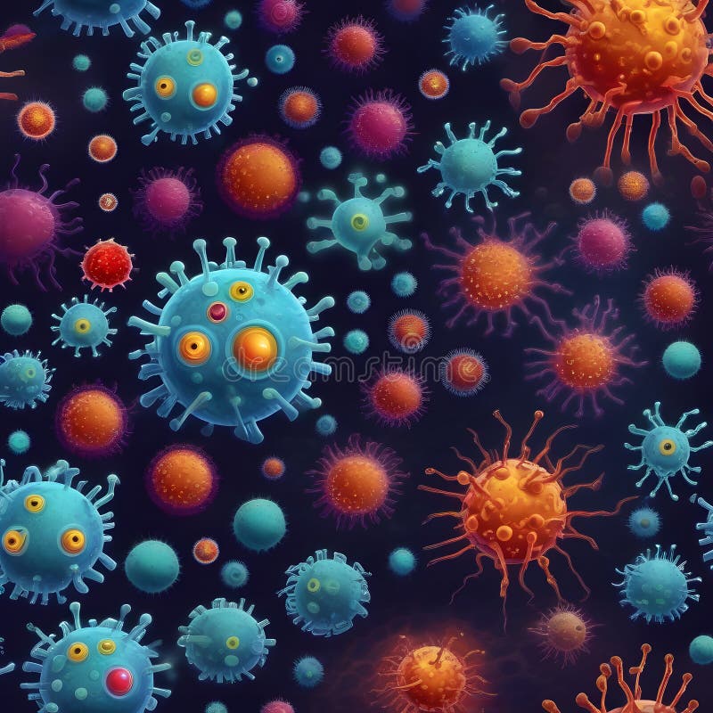 Danger Pathogens, AI-generatet Stock Illustration - Illustration of ...