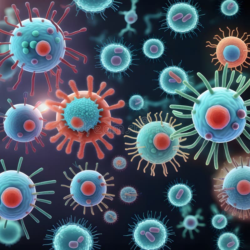 Danger Pathogens, AI-generatet Stock Illustration - Illustration of ...