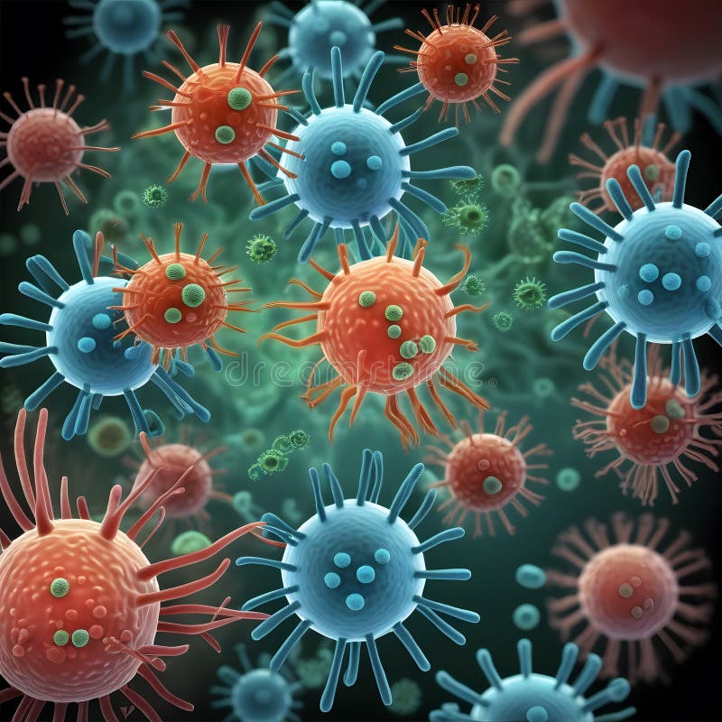 Danger Pathogens, AI-generatet Stock Illustration - Illustration of ...