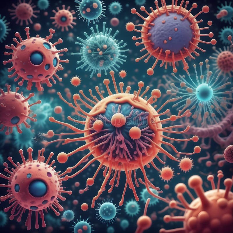 Danger Pathogens, AI-generatet Stock Illustration - Illustration of ...