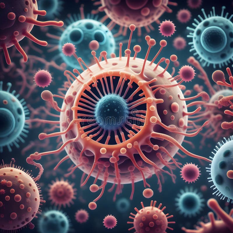 Danger Pathogens, AI-generatet Stock Illustration - Illustration of ...