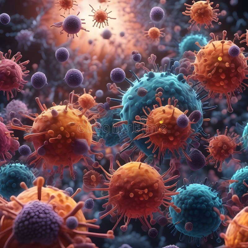 Danger Pathogens, AI-generatet Stock Illustration - Illustration of ...