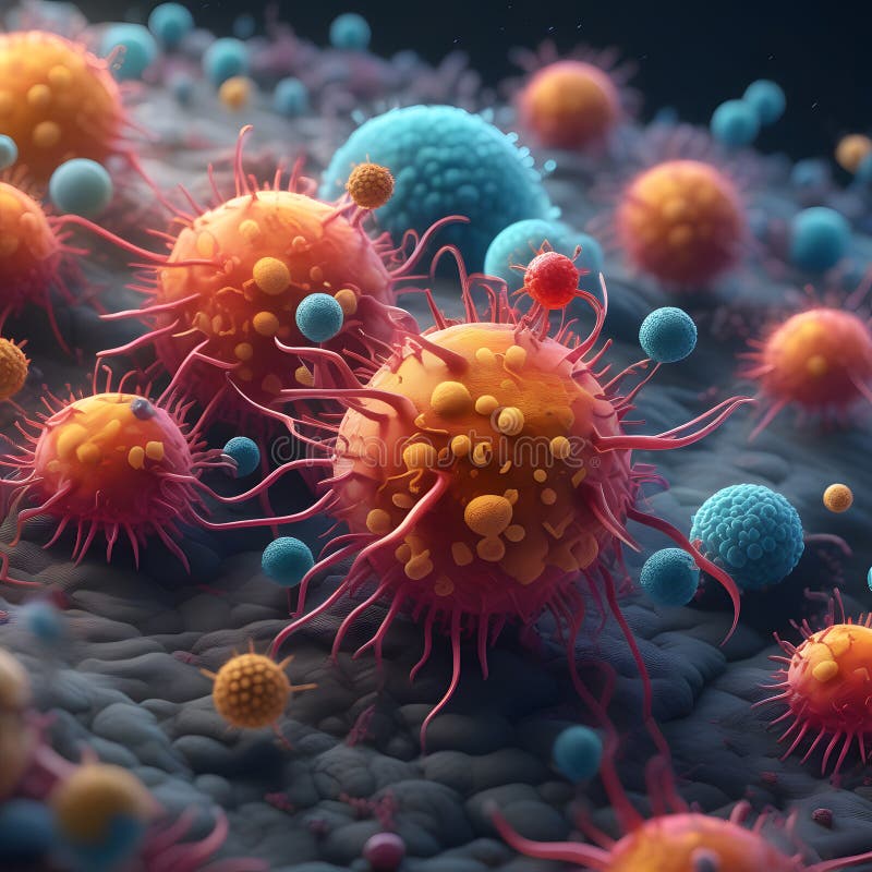 Danger Pathogens, AI-generatet Stock Illustration - Illustration of ...