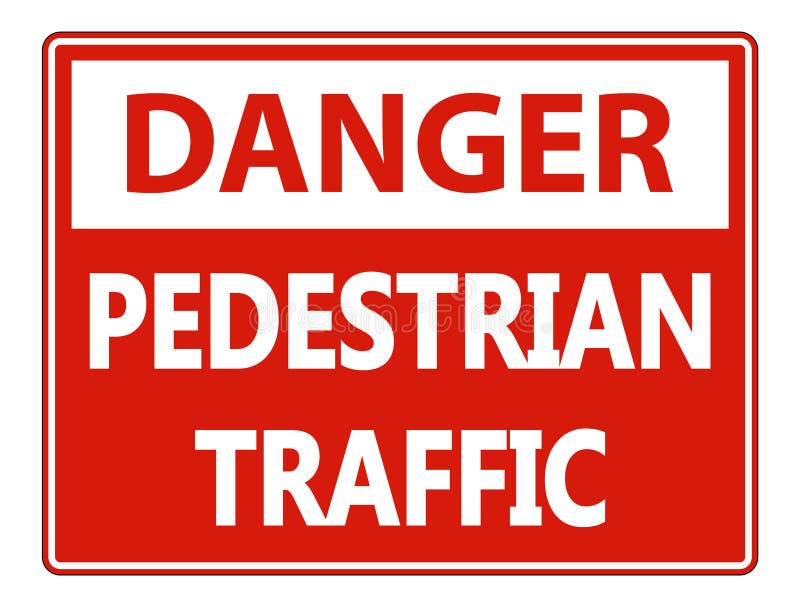 Symbol Danger Pedestrian Traffic Sign on White Background Stock Vector ...