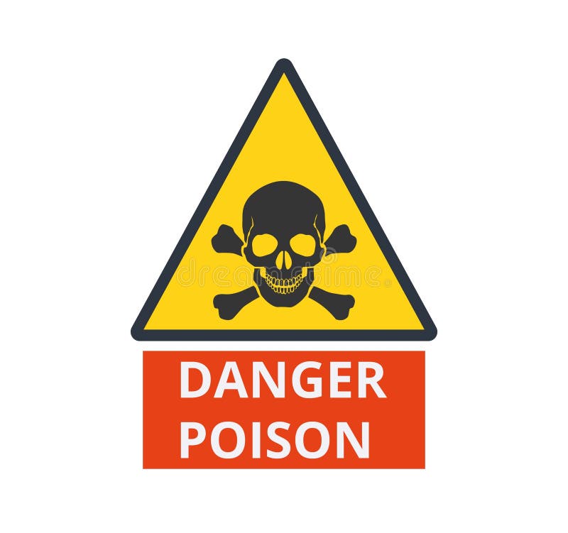 Danger Poison Element Sign with a Skull. Vector Illustration Stock ...